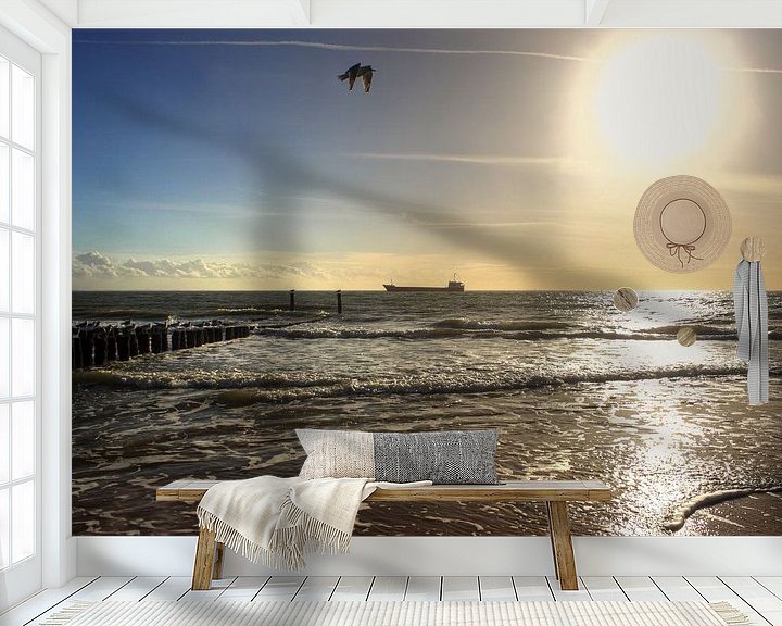 Schip aan de horizon van MSP Canvas op canvas, behang en meer