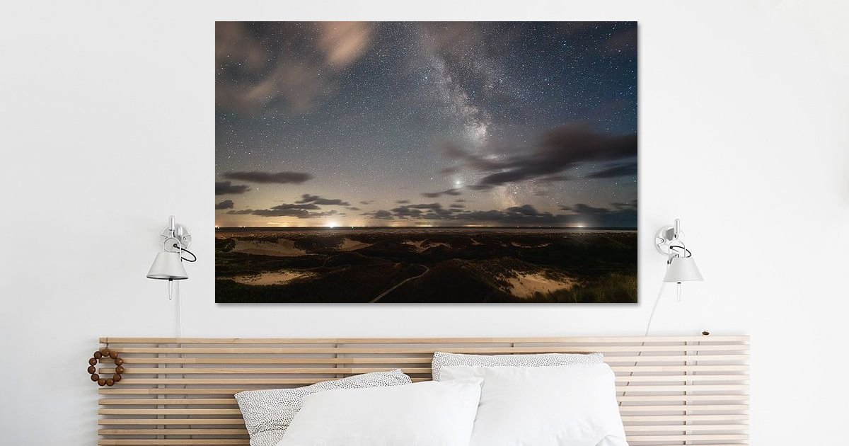 Dünenlandschaft und Milchstraße auf Amrum Poster - Oliver Henze | Art ...