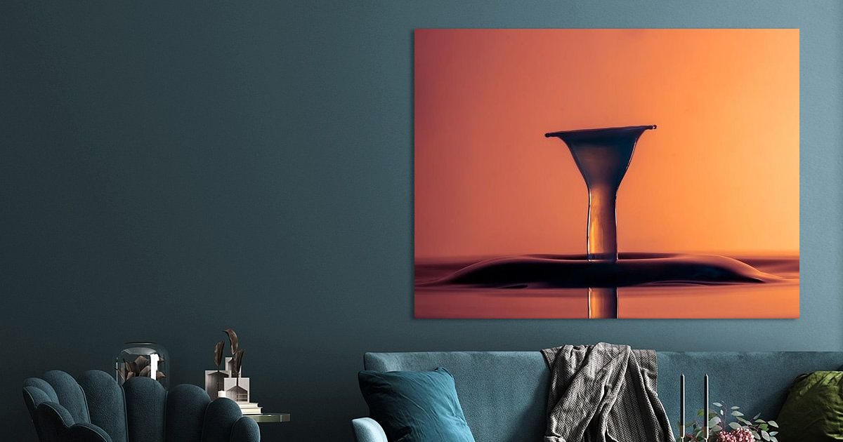 Zonsondergang van Enak Cortebeeck op canvas, behang en meer