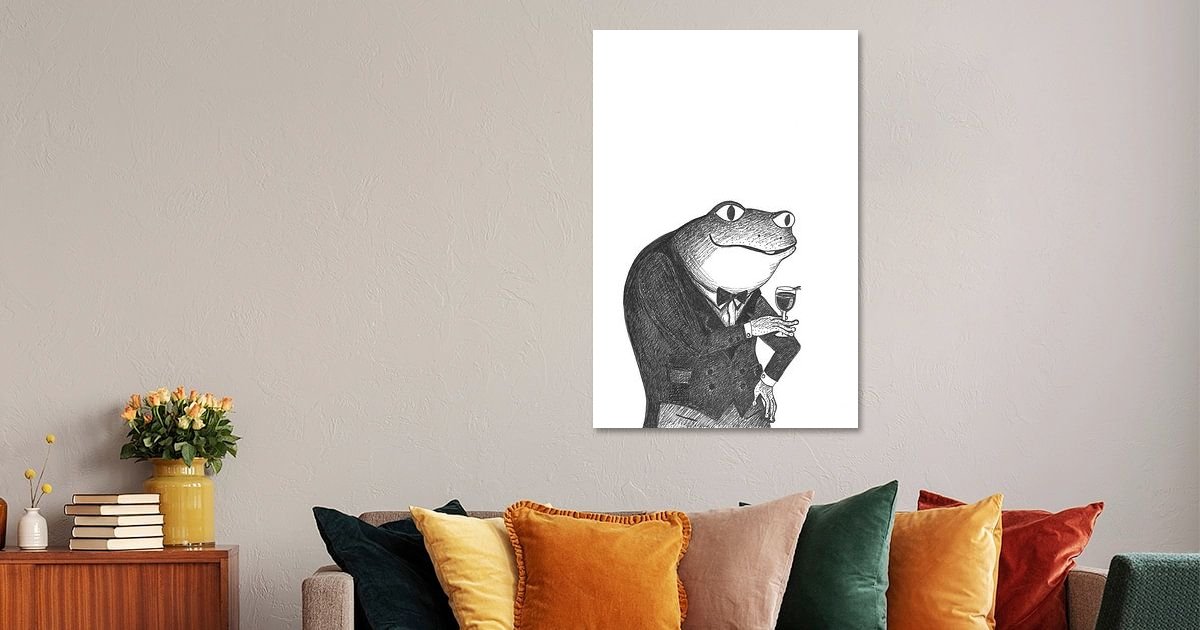 Lord Frog by Karolina Grenczyk on canvas, poster, wallpaper and more