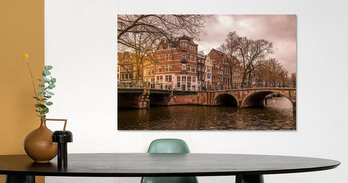 Iconic place in Amsterdam! van Robert Kok op canvas, behang en meer