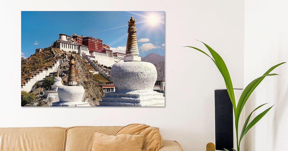 Potala paleis in Lhasa - Tibet van Chi op canvas, behang en meer