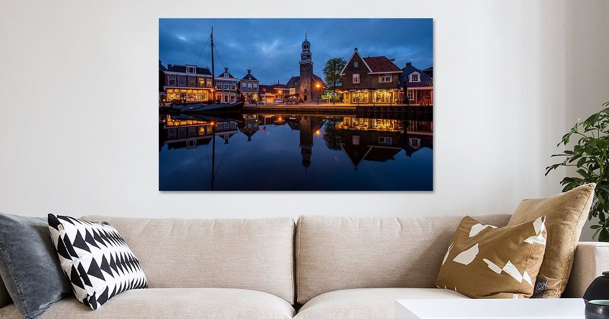 Haven van Lemmer van Wim Brauns op canvas, behang en meer