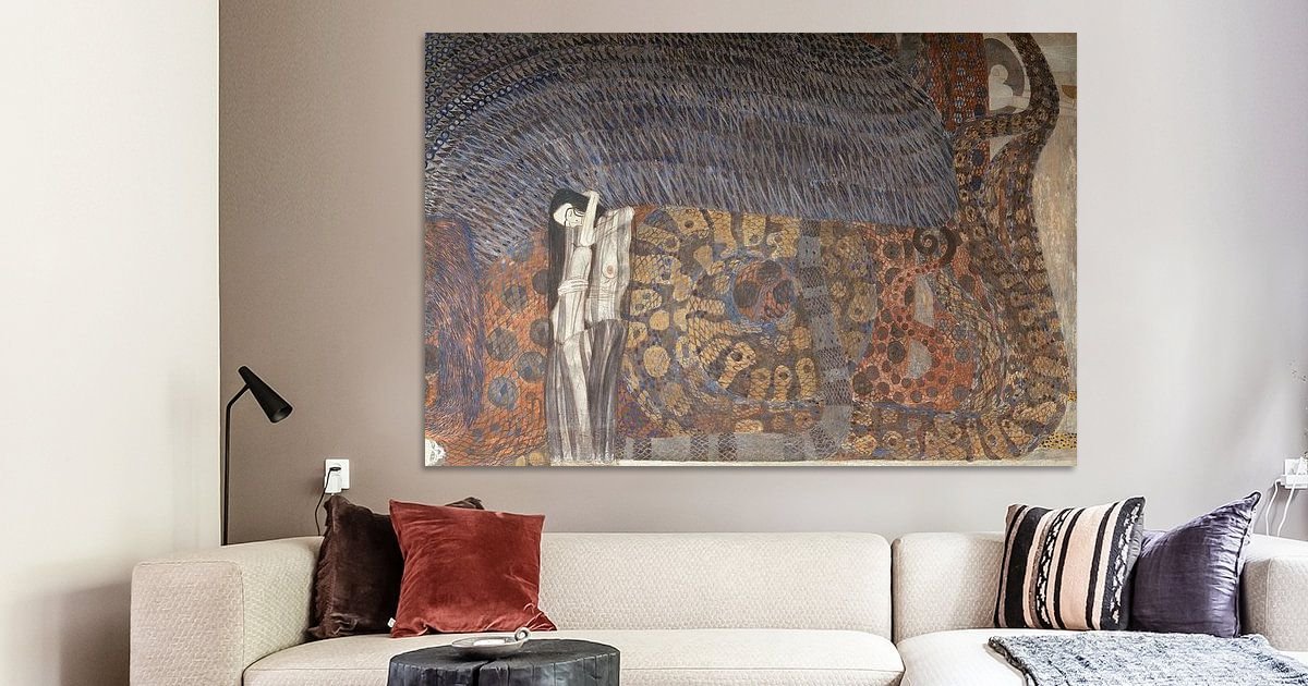 Beethoven-Fries: "Die feindlichen Mächte", Gustav Klimt ArtFrame ...