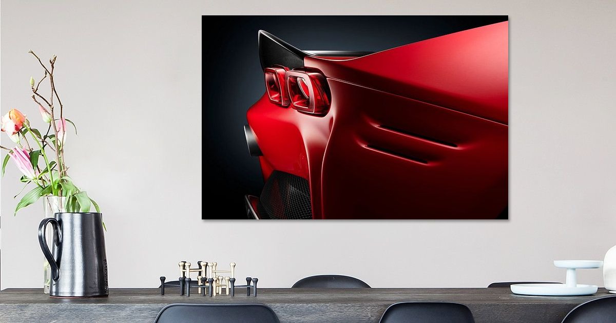 Ferrari SF90 Stradale tail light by Thomas Boudewijn on canvas, poster ...