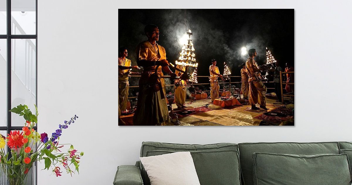 Arti Ceremony by Tinus Tibbe on canvas, poster, wallpaper and more