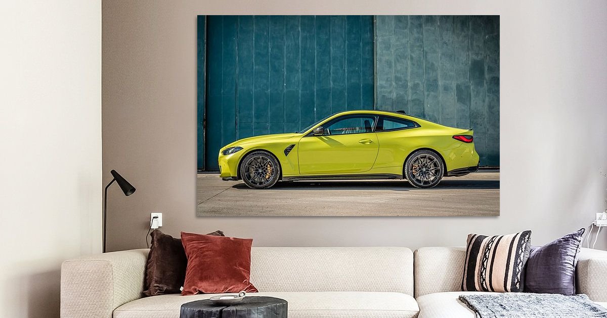 BMW M4 G82 Coupé Competition van Bas Fransen op canvas, behang en meer