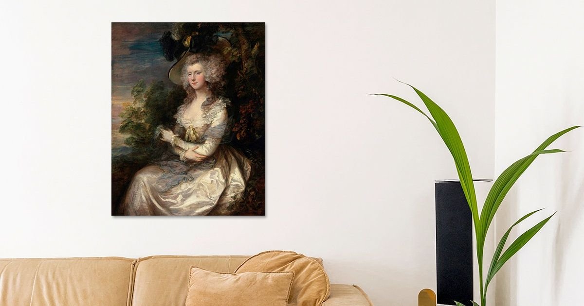 Mrs Thomas Hibbert, Thomas Gainsborough op canvas, behang, poster en meer