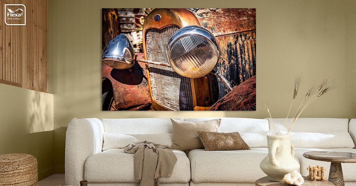 Details Vintage Ford Model T Radiator Grill Headlights on Route 66 USA ...