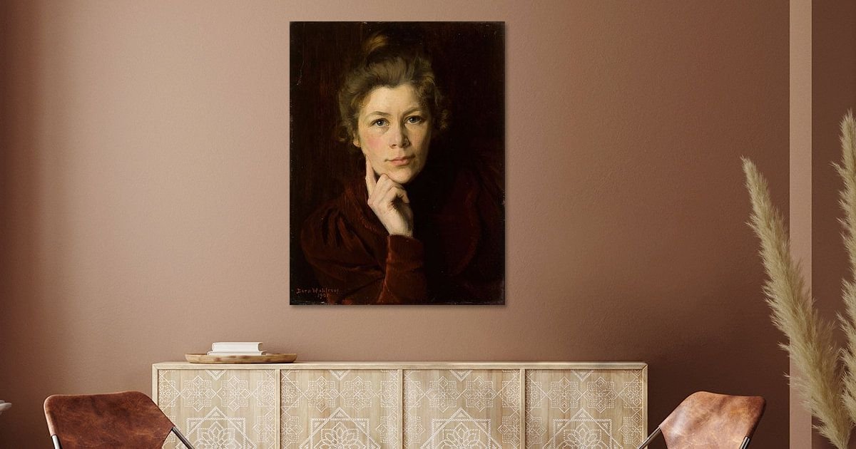 Zelfportret, Dora Wahlroos op canvas, behang, poster en meer