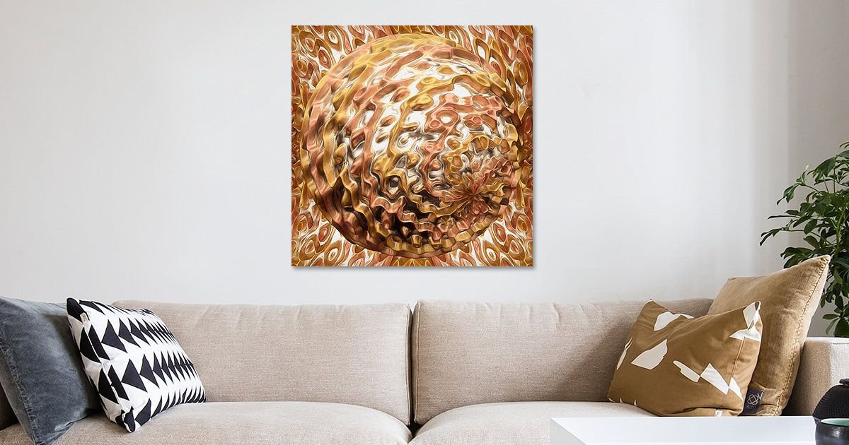 Brons & Goud van Jacky op canvas, behang en meer