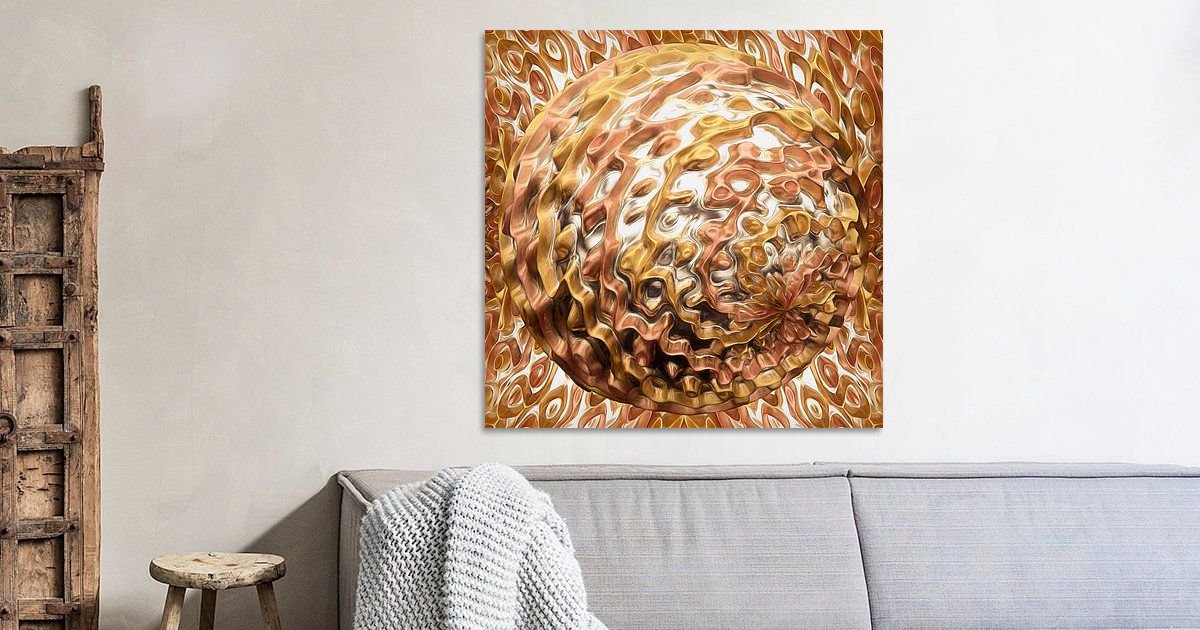 Brons & Goud van Jacky op canvas, behang en meer