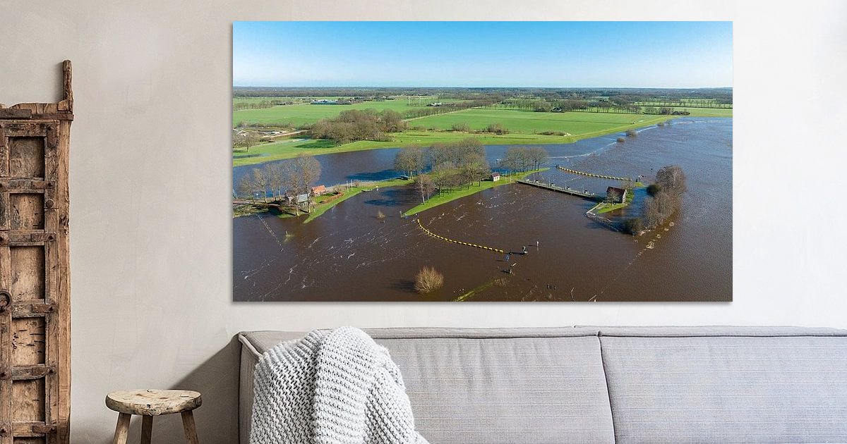 Hochwasser der Vecht am Wehr von Vechterweerd von Sjoerd van der Wal ...
