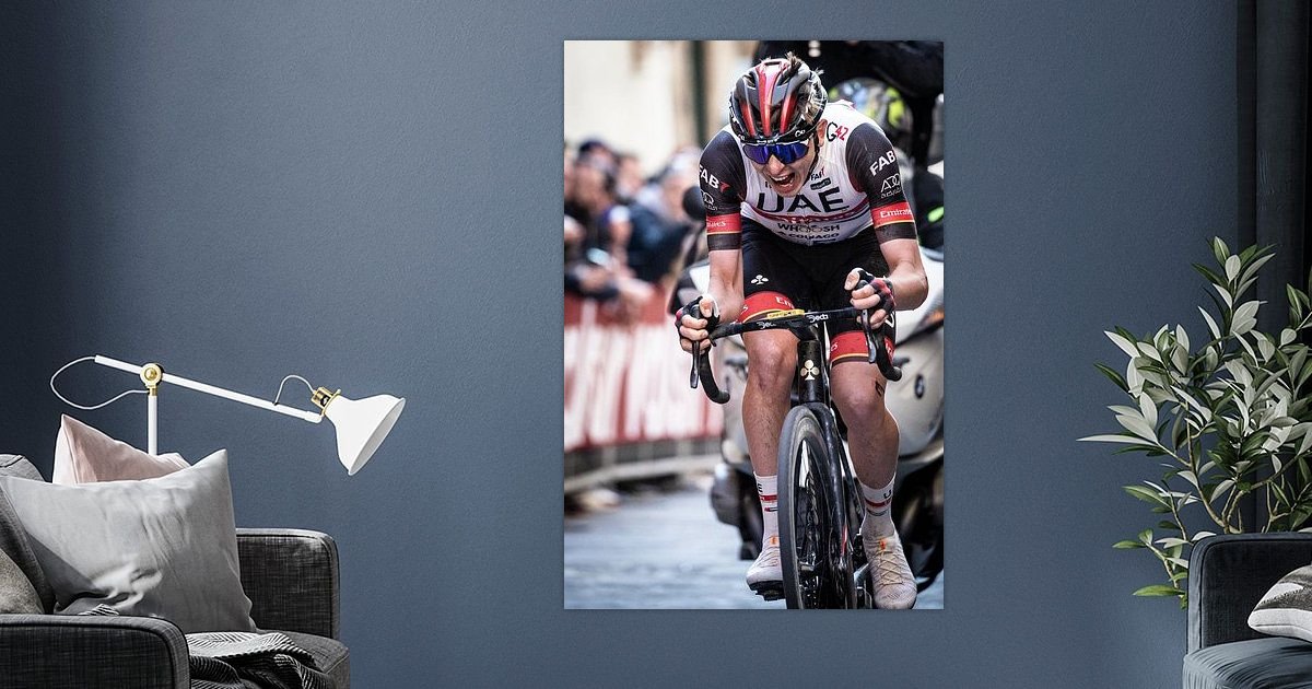 Tadej Pogacar wins in Siena by Leon van Bon on canvas, poster ...