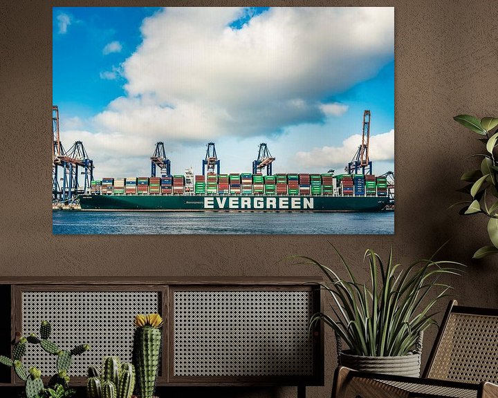 Container ship Ever Golden of Evergreen Lines at the container t by ...