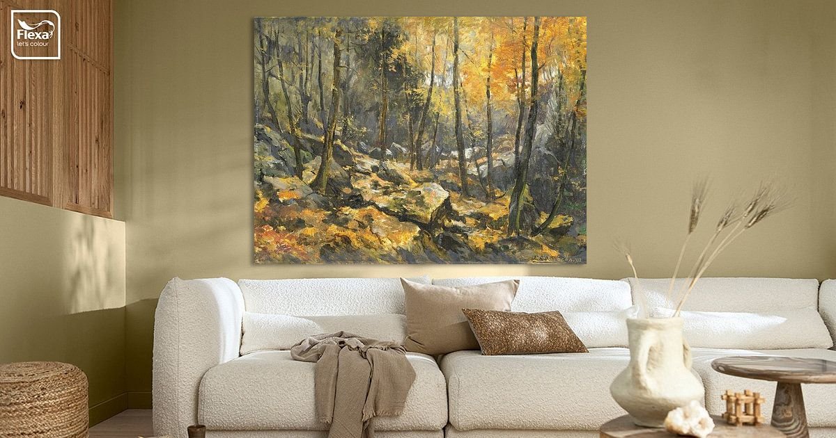 'Felsenmeer', Egbert Rubertus Derk Schaap, 1912 op canvas, behang ...