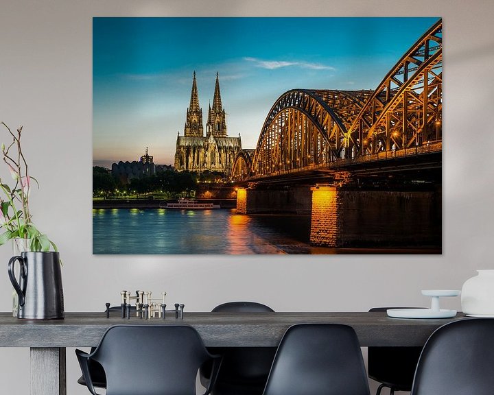 Köln am Abend von davis davis auf ArtFrame, Leinwand, Poster und mehr ...