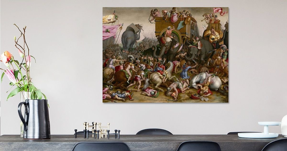 The Battle of Zama, Cornelis Cort on canvas, poster, wallpaper and more